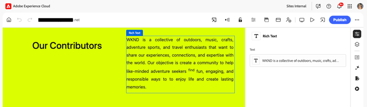 Authoring Content with the Universal Editor | Adobe Experience Manager