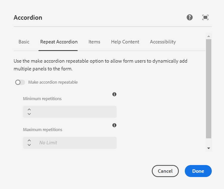 Adaptive Form Accordion | Adobe Experience Manager