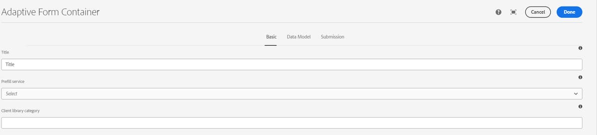 Adaptive Forms Core Component - Form Container | Adobe Experience Manager