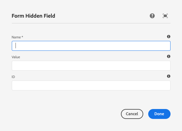 Form Hidden Component | Adobe Experience Manager