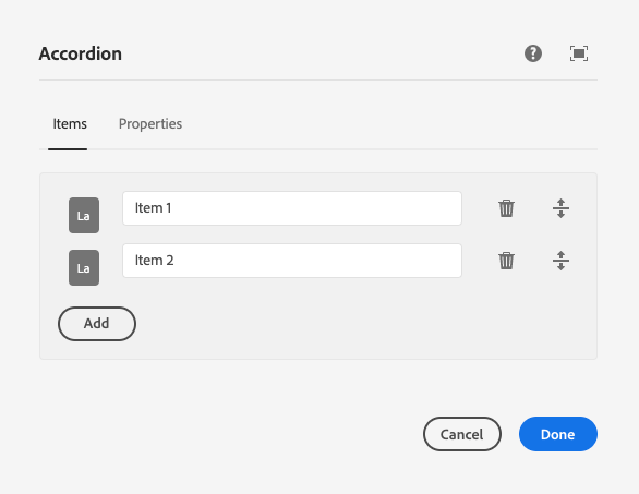 Accordion Component | Adobe Experience Manager