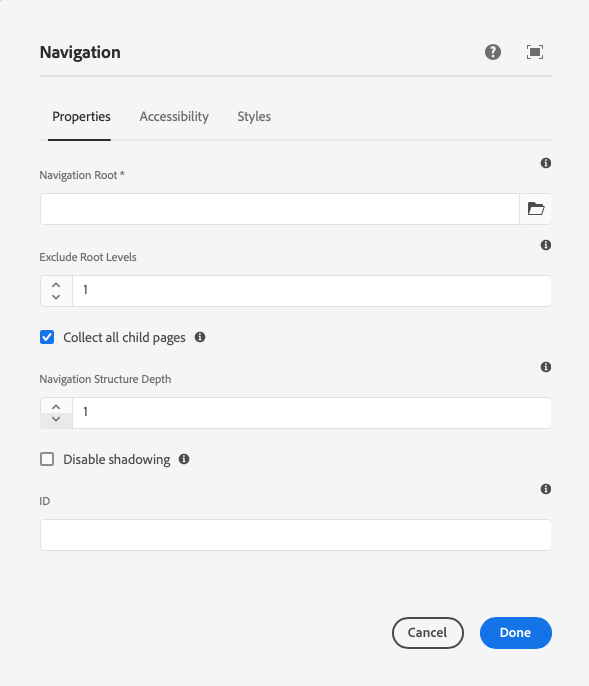 Navigation Component | Adobe Experience Manager