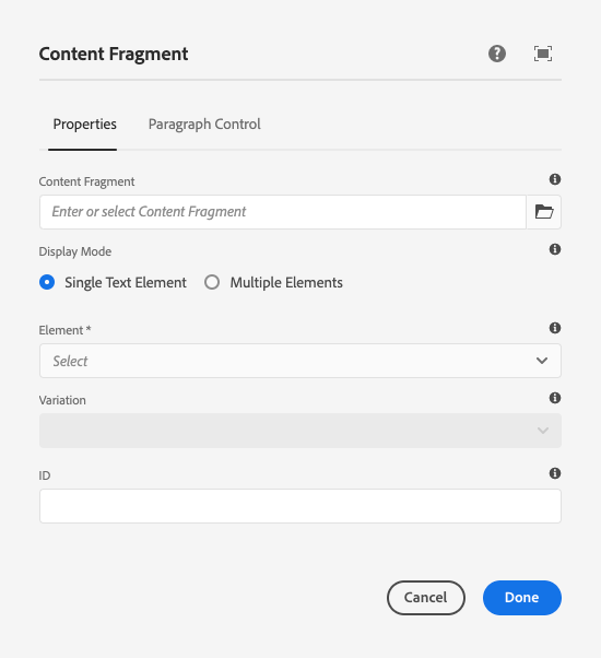 Content Fragment Component | Adobe Experience Manager