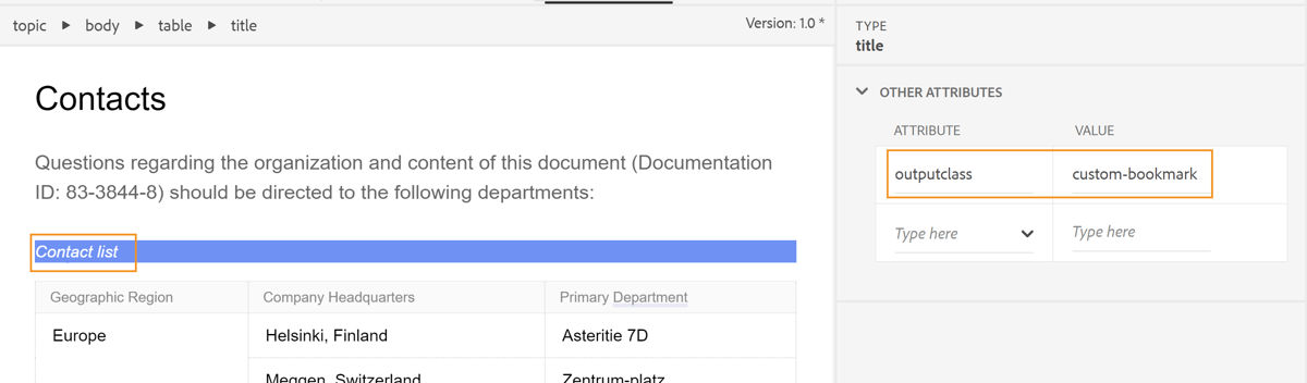 Native PDF Publish Feature | Add a custom bookmark in PDF output ...