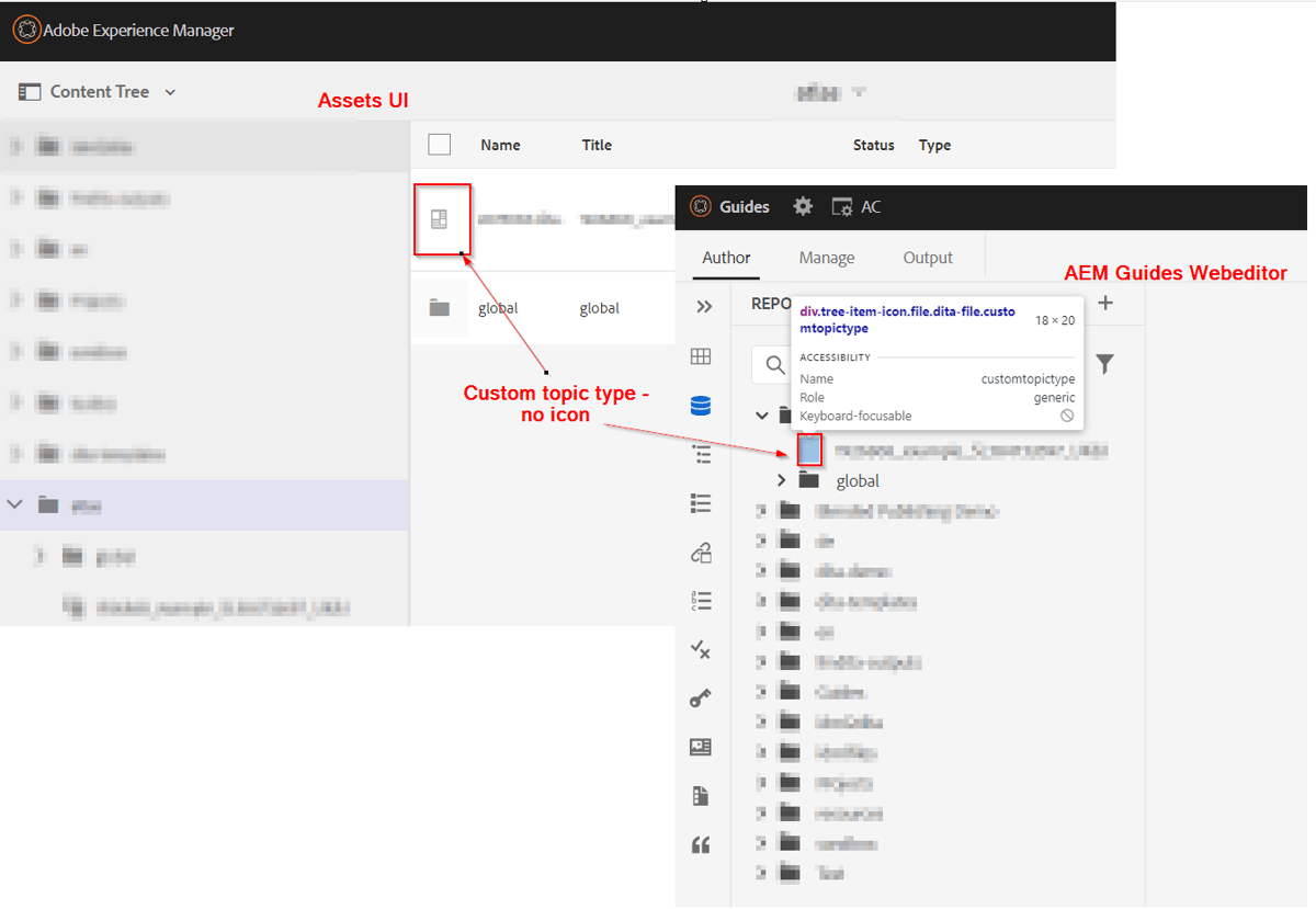 Configuring icon for custom dita types | Adobe Experience Manager