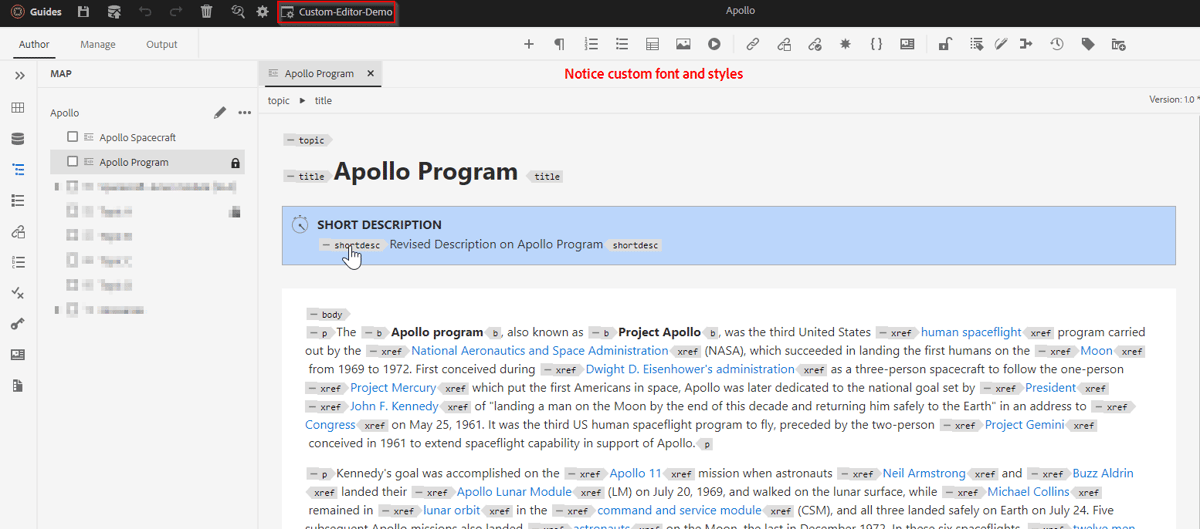 Add custom styles to Guides webeditor | Adobe Experience Manager