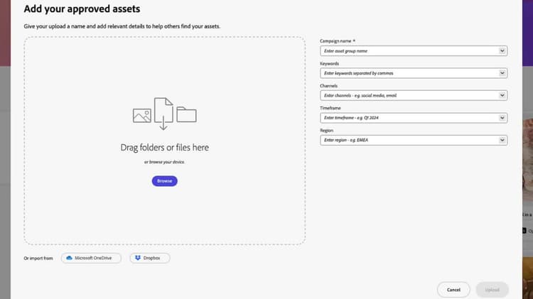 Upload Manage And Approve Assets In Aem Assets Content Hub Adobe