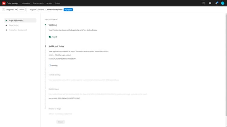 Using Adobe Cloud Manager - CI/CD Production Pipeline | Adobe Experience Manager