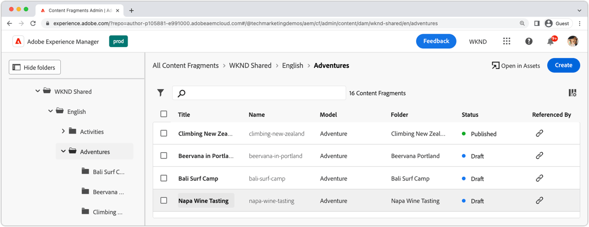 AEM Content Fragments extensions | Adobe Experience Manager
