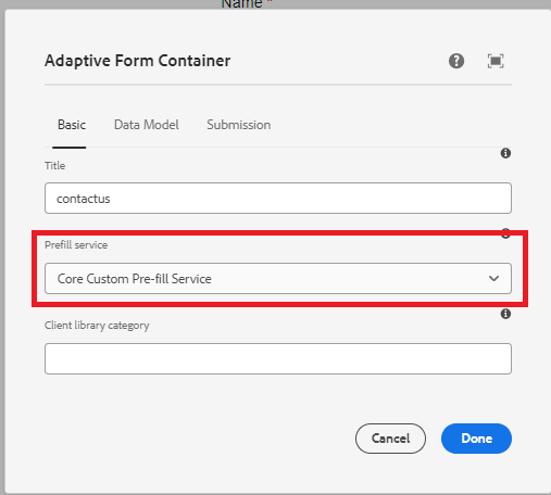 Prefill core component based adaptive form | Adobe Experience Manager