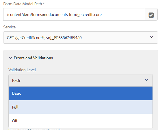 Capturing Error Messages in Form Data Model Service as Step in Workflow ...