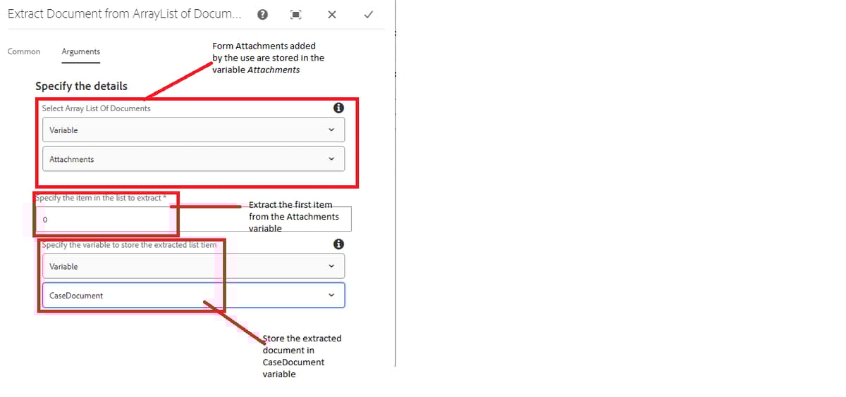 Extract document from list of documents in an AEM workflow | Adobe ...