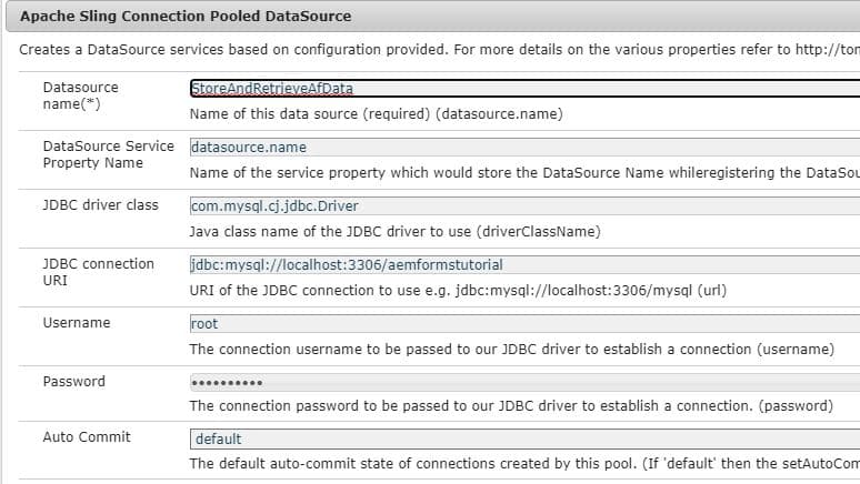 Configure Data Source | Adobe Experience Manager Configure Data Source | Adobe Experience Manager