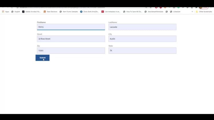 Variables of type form data model | Adobe Experience Manager