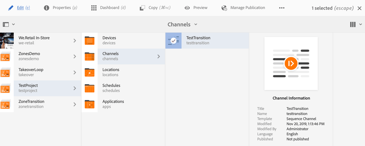 Applying Transitions | Adobe Experience Manager