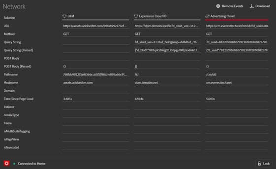 Network Tab | Adobe Experience Platform