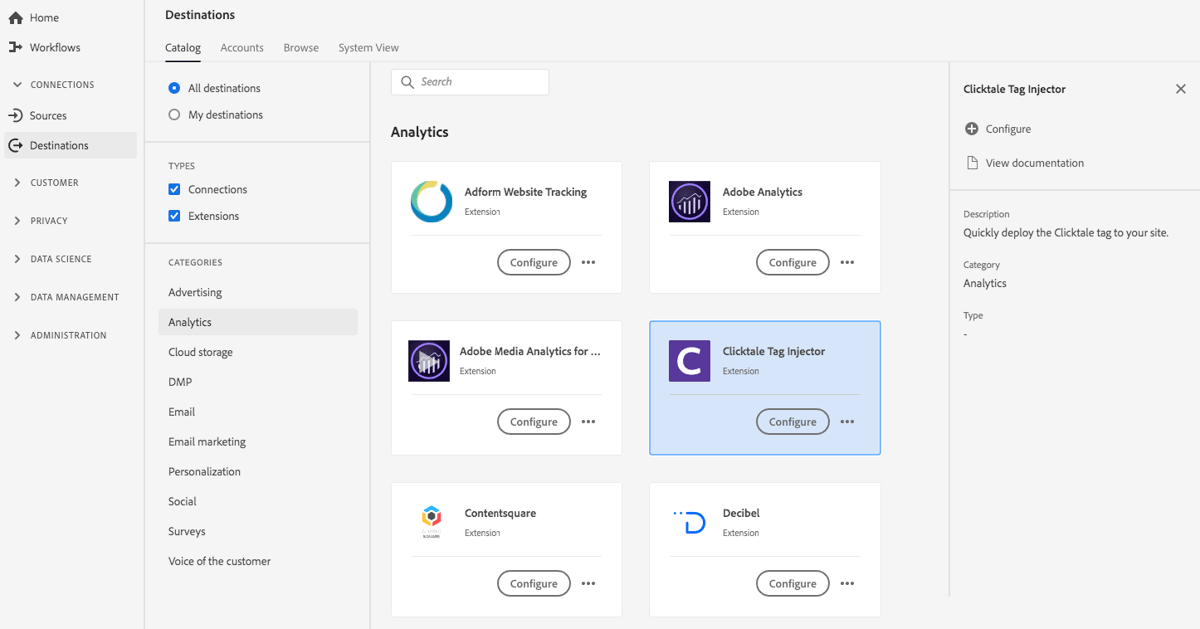 Clicktale extension | Adobe Experience Platform