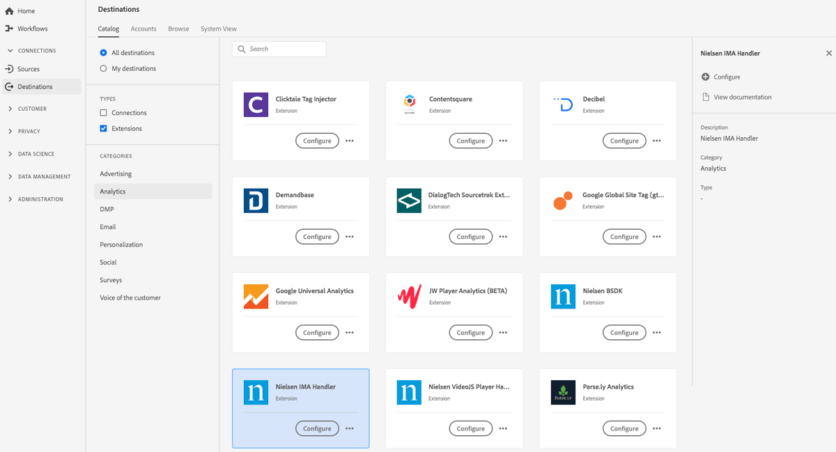 Nielsen IMA Handler extension | Adobe Experience Platform