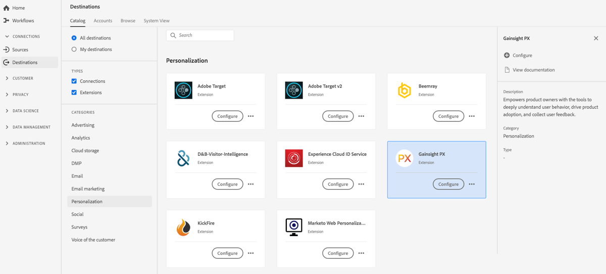 Gainsight extension | Adobe Experience Platform
