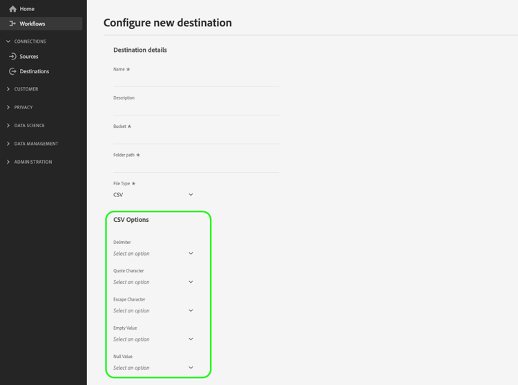 Learn How To Use Destination Sdk To Configure File Formatting Options For File Based