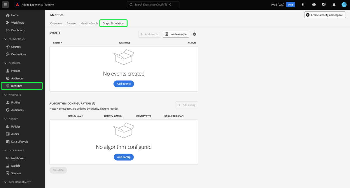 Graph Simulation UI Guide | Adobe Experience Platform