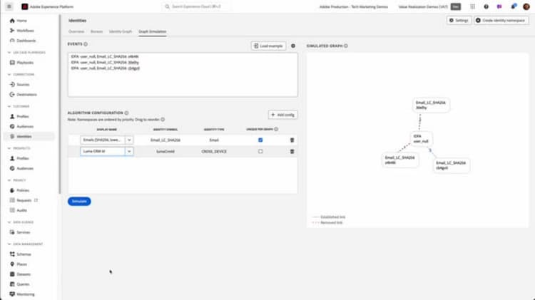Graph Simulation UI Guide | Adobe Experience Platform