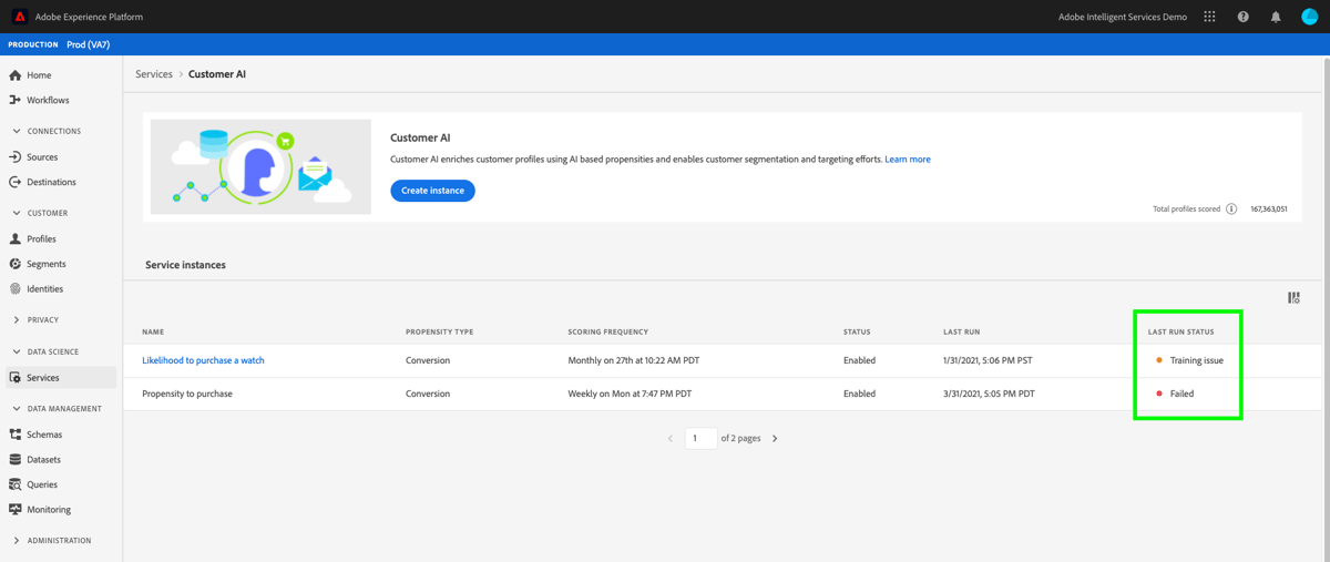 Customer AI error troubleshooting | Adobe Experience Platform