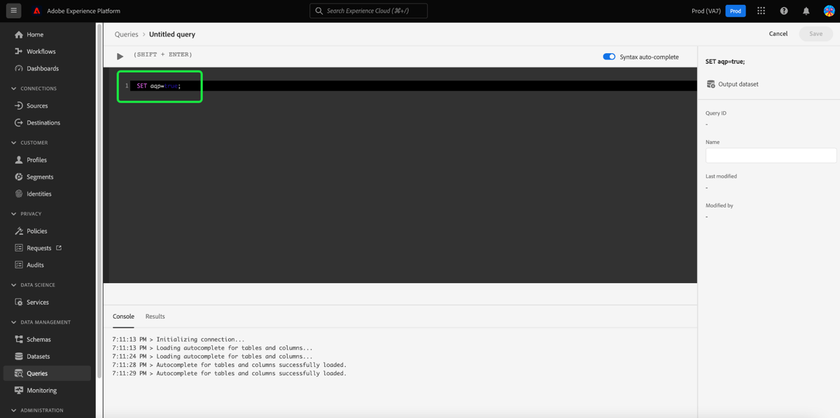 Dataset Samples Adobe Experience Platform