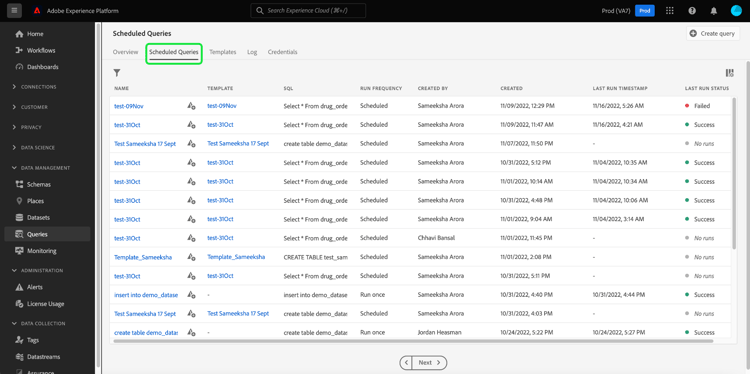 Query Service Ui Guide Adobe Experience Platform