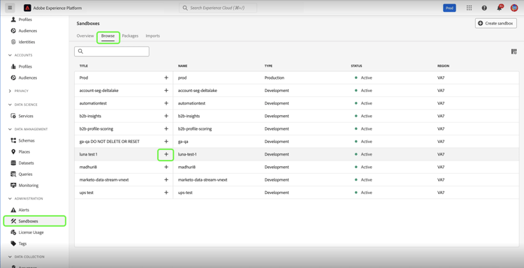 Sandboxes Tooling | Adobe Experience Platform