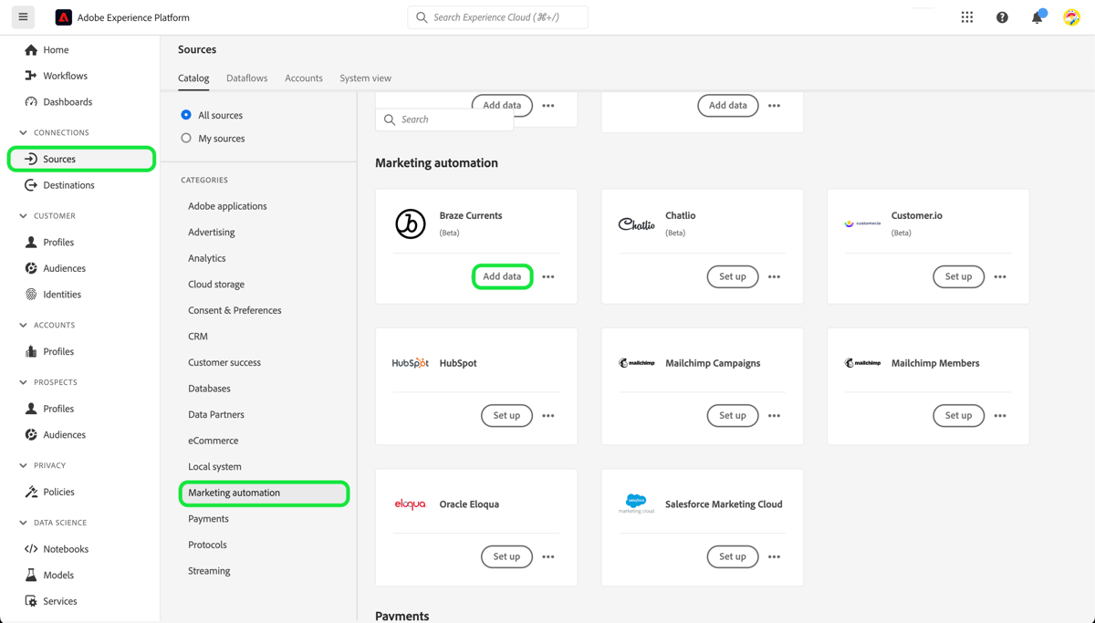 Create A Dataflow For Braze Data In The Ui Adobe Experience Platform