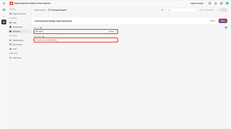 Shared Private Extension Packages | Adobe Data Collection