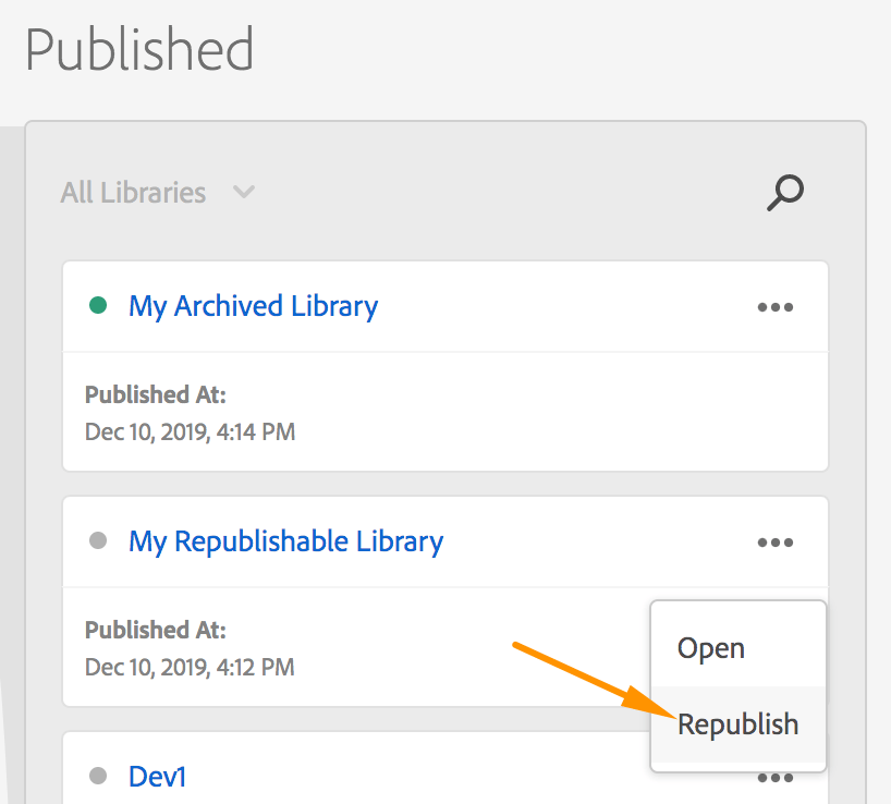 Republish a Library | Adobe Data Collection