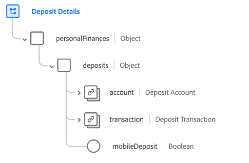 Deposit Details Schema Field Group | Adobe Experience Platform