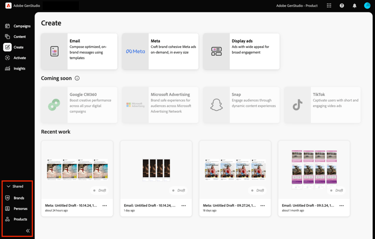 Overview of Brands, Products, and Personas | Adobe GenStudio for ...