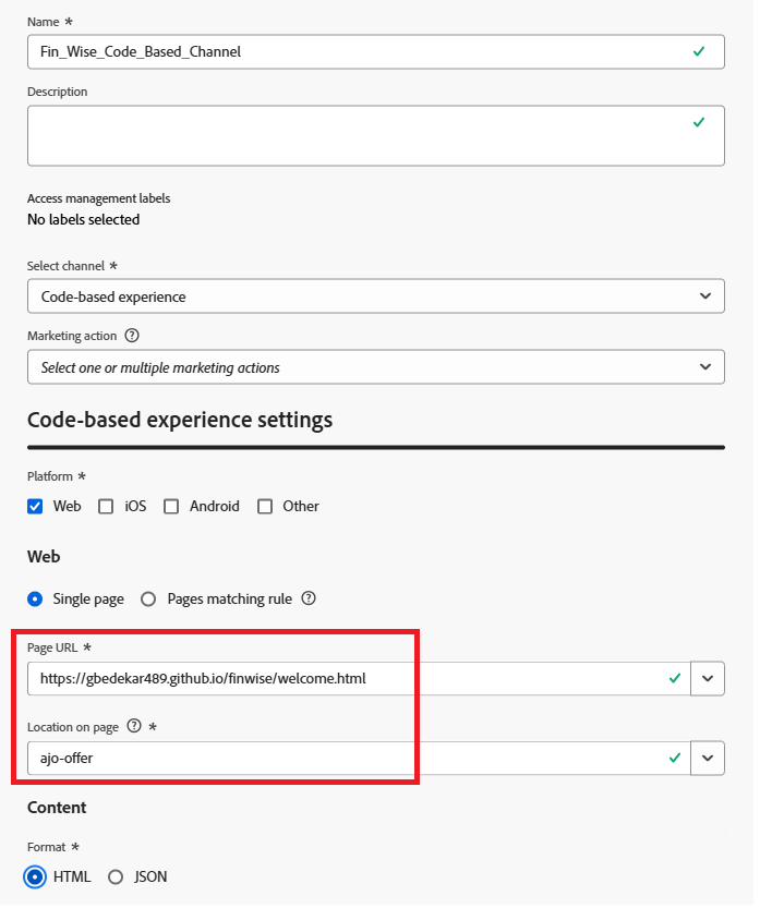 Create Code-Based Experience Channel | Adobe Journey Optimizer