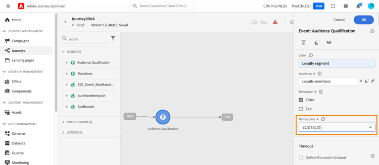 Audience Qualification events | Adobe Journey Optimizer