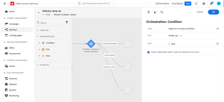 Condition activity | Adobe Journey Optimizer