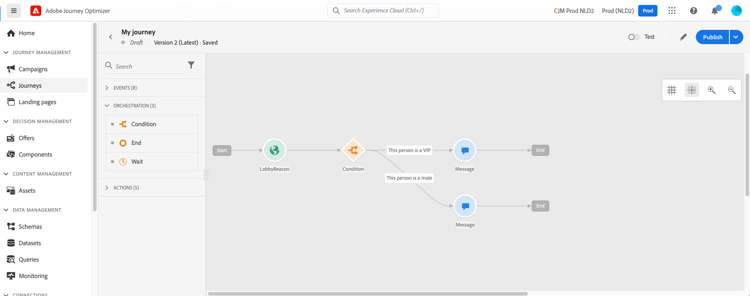 Condition activity | Adobe Journey Optimizer