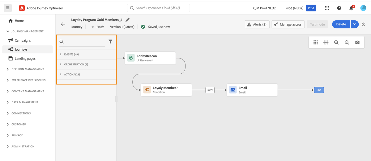 Design your journey | Adobe Journey Optimizer