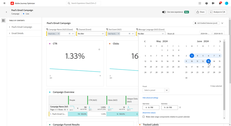 Reporting | Adobe Journey Optimizer