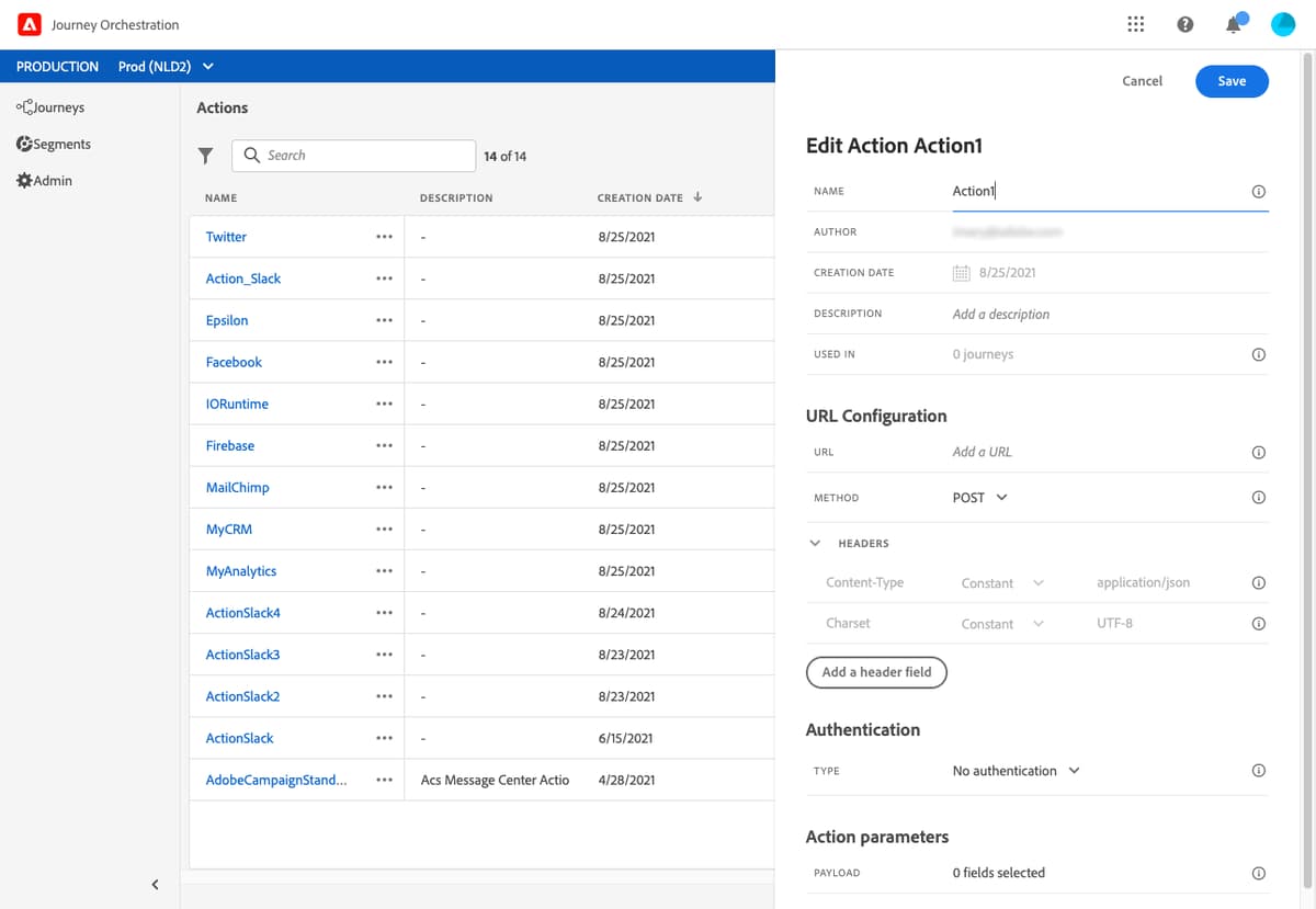 About Custom Action Configuration Adobe Journey Orchestration