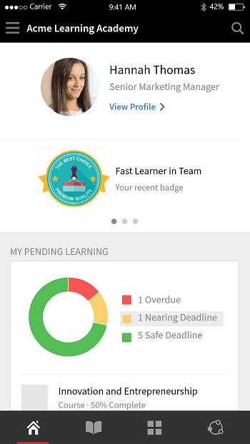 Learner App for mobiles and tablets | Adobe Learning Manager
