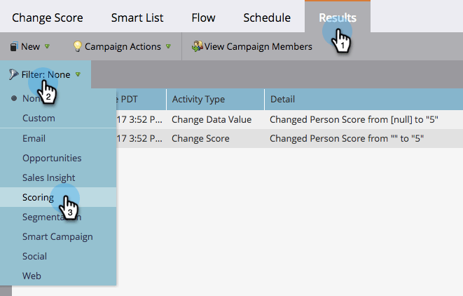 Filter Smart Campaign Results | Adobe Marketo Engage