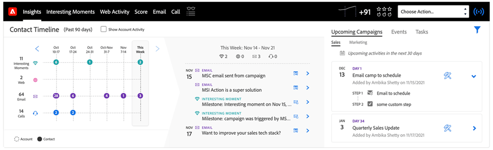 Sales Insight Actions Feature Overview | Adobe Marketo Engage