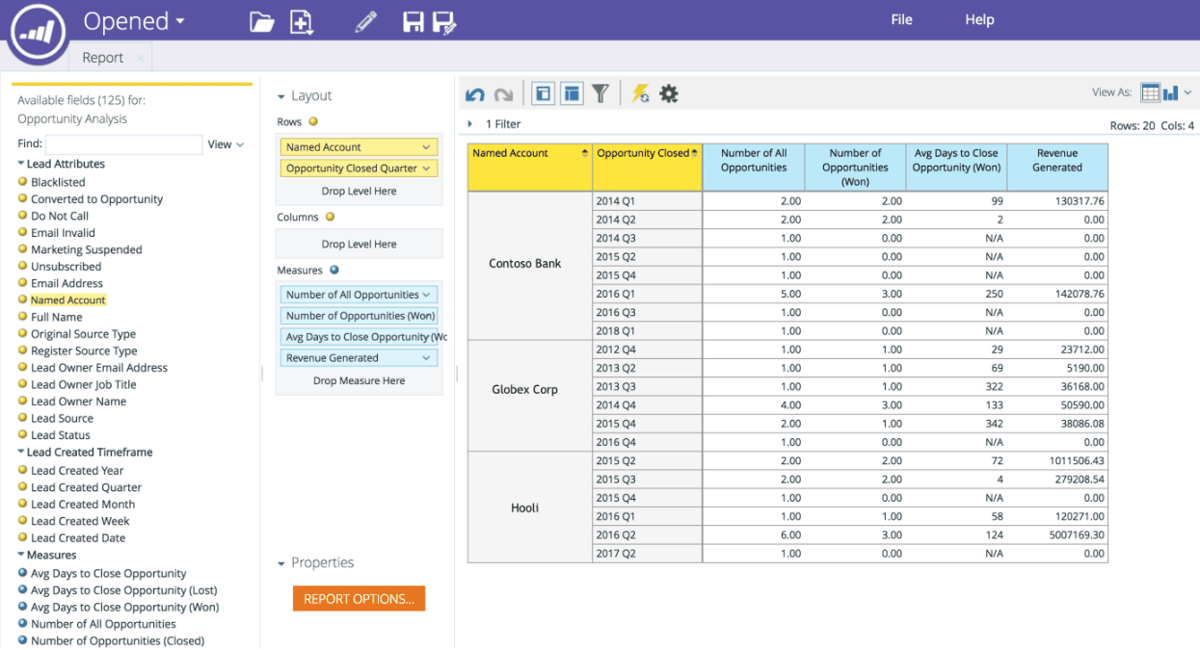 Named Account Dimension in RCA | Adobe Marketo Engage