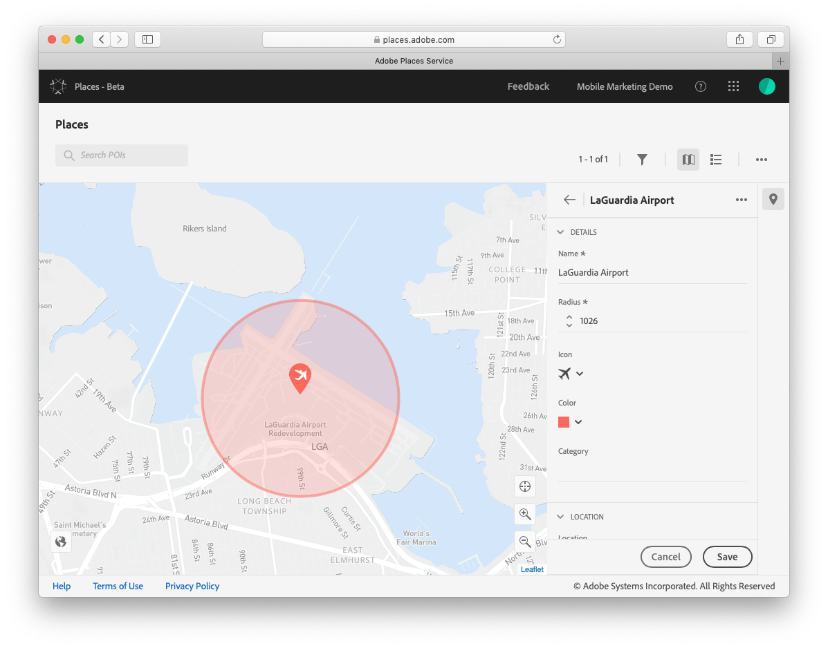 Create a POI | Adobe Data Collection