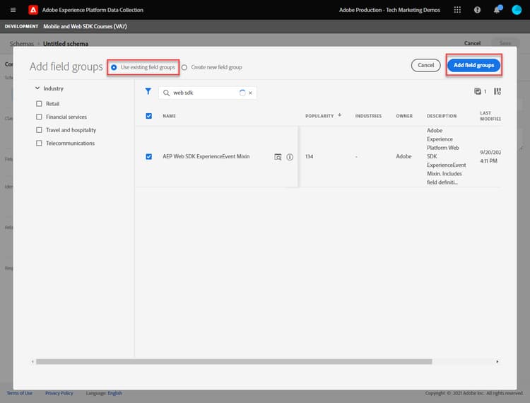 Create an XDM schema for web data | Adobe Data Collection