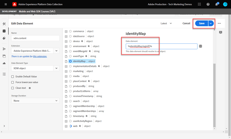 Create data elements | Adobe Data Collection