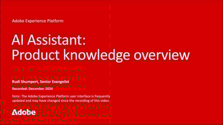Learn Experience Platform applications with AI Assistant | Adobe Experience Platform